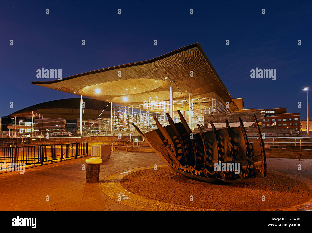 The Senedd, National Assembly Building, Cardiff Bay, Wales, UK Stock ...