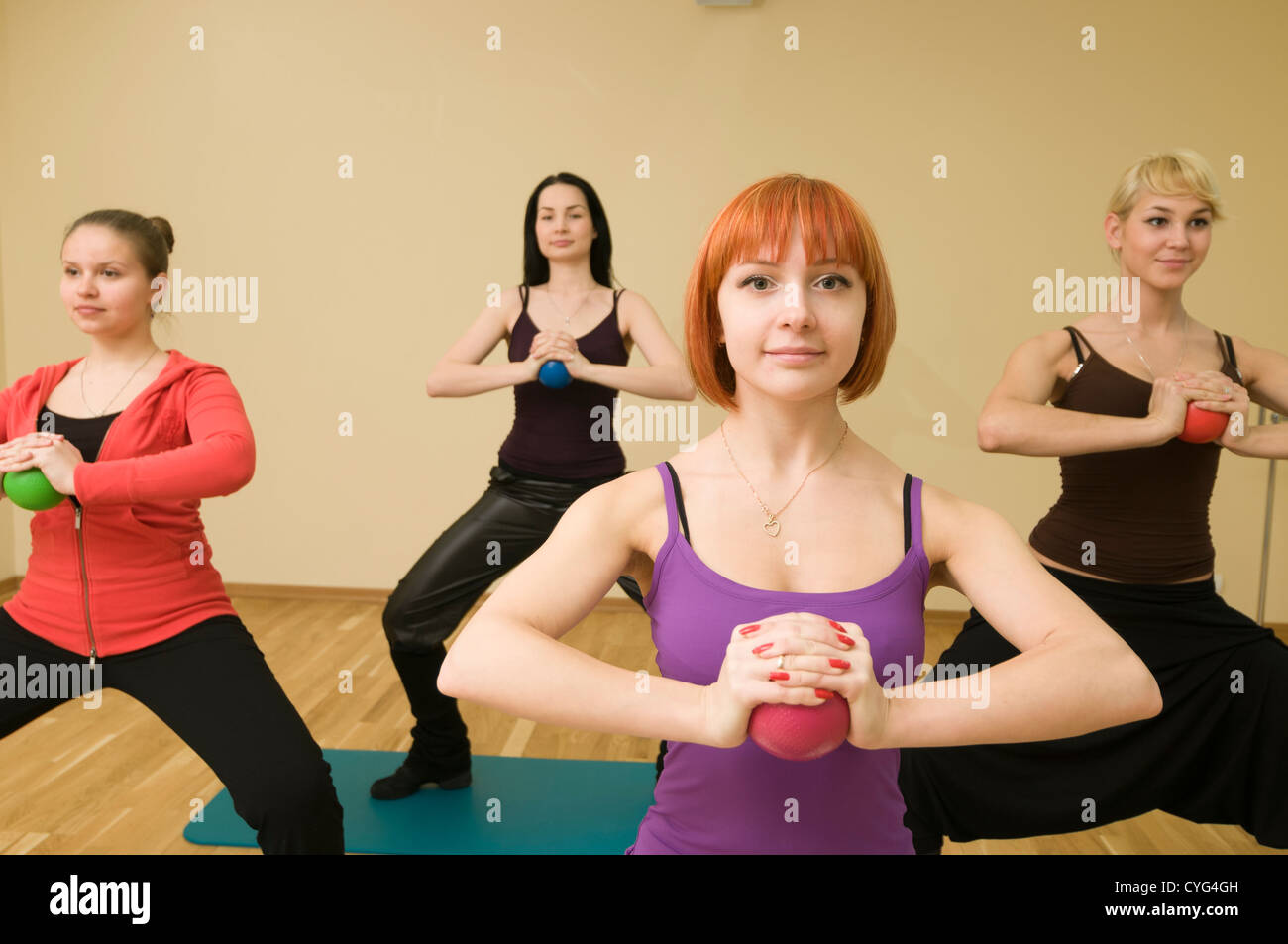 Fitness class for women at a gym Stock Photo - Alamy