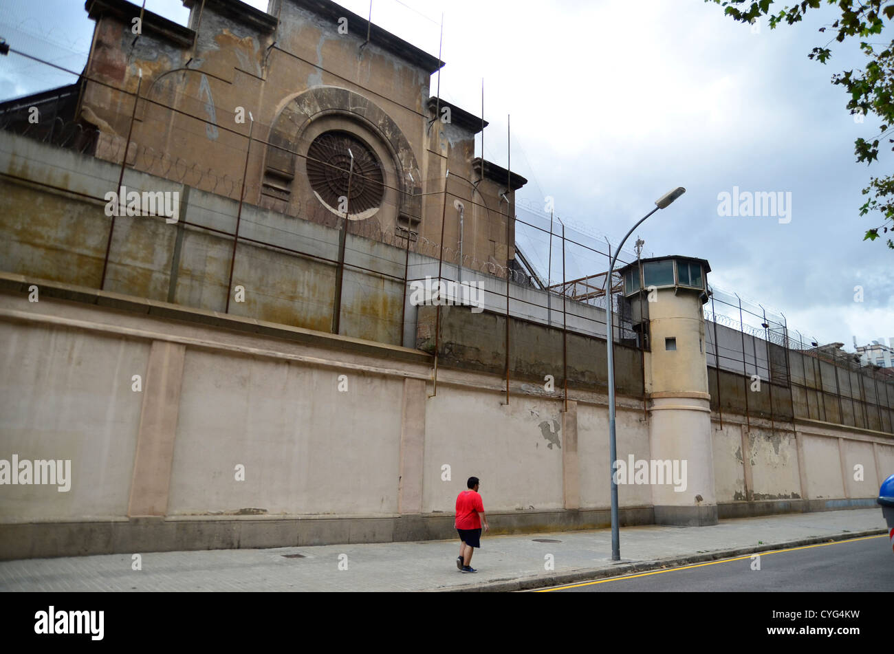 Prison Modelo in Barcelona. An old building in a office's quarter Stock ...