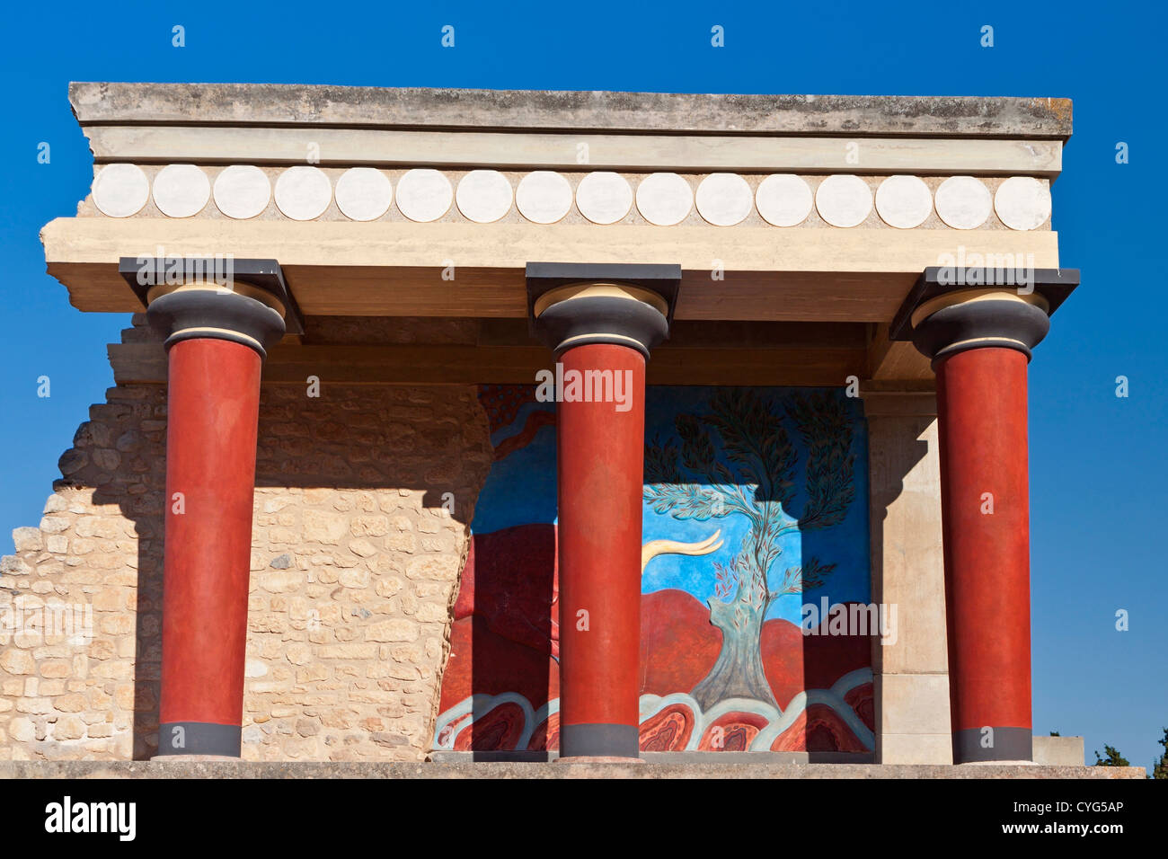 Ancient Knossos palace at Crete island in Greece. Greece. Knossos ...