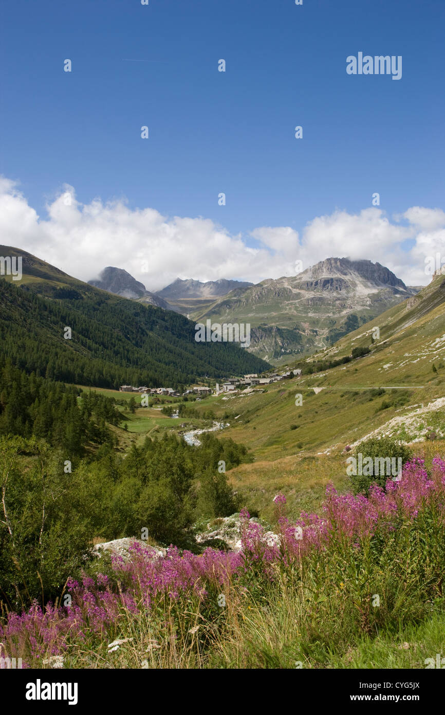FRANCE: view of Val d'Isere from the Col de L'Iseran Stock Photo - Alamy