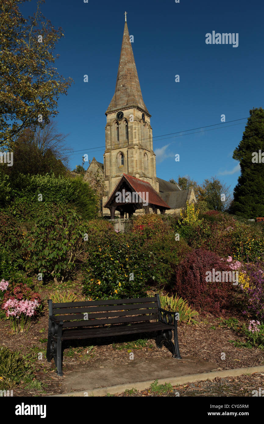 St. Mary's Church, Abberley, Worcestershire UK. Abberley lies halfway ...
