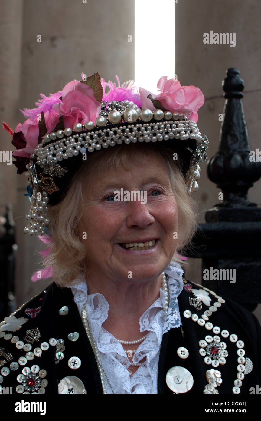 A Pearly Queen of London Stock Photo - Alamy