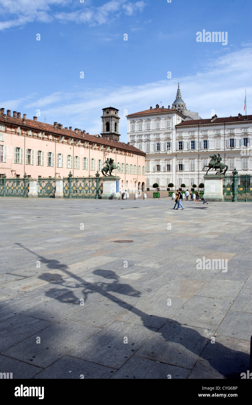 Turin: Piazza Castello / Palazzo Reale Stock Photo - Alamy