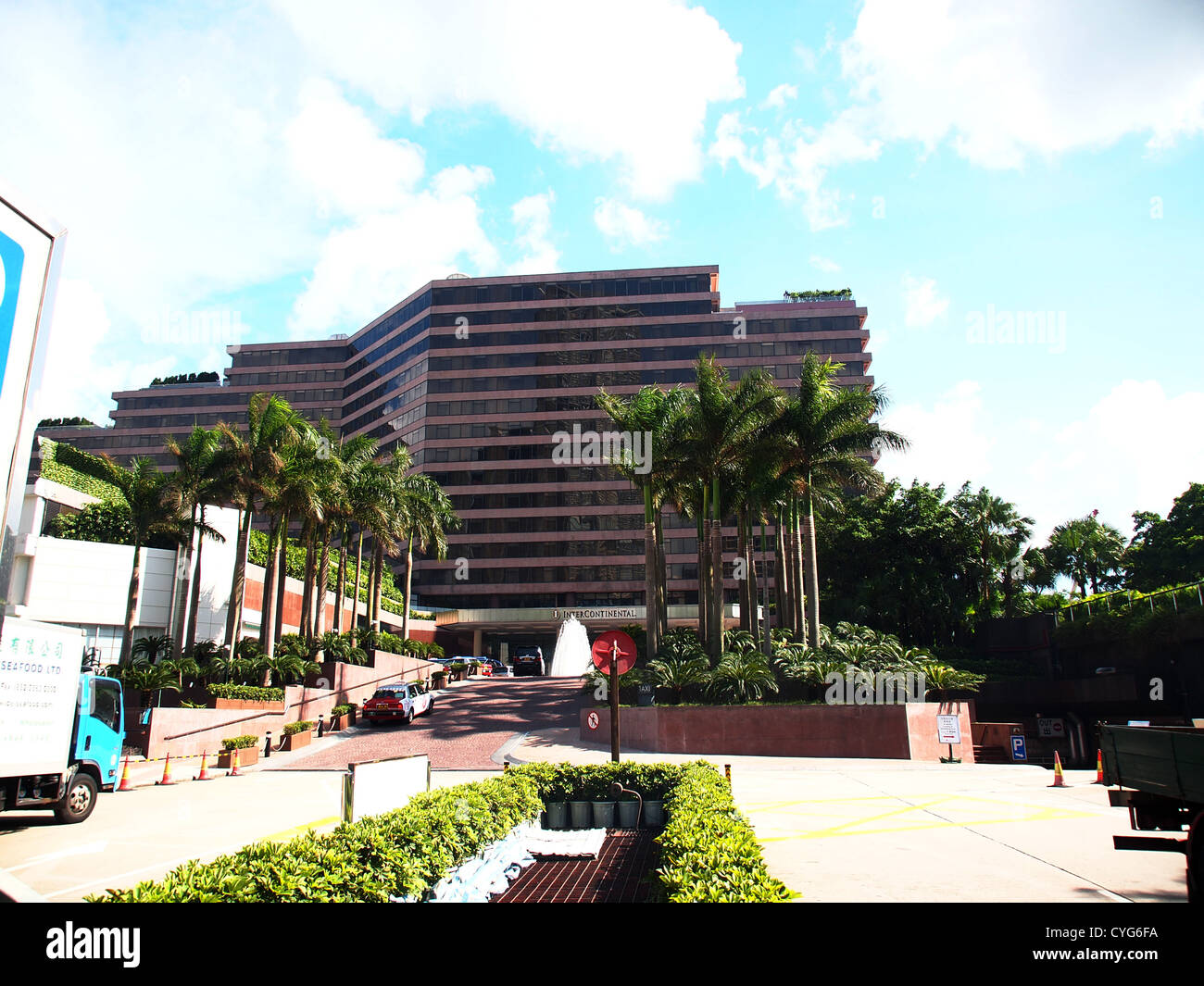 Hong Kong, Tsim Sha Tsui, urban sense, Avenue of Stars, Intercontinental Hong Kong Hotel Stock ...