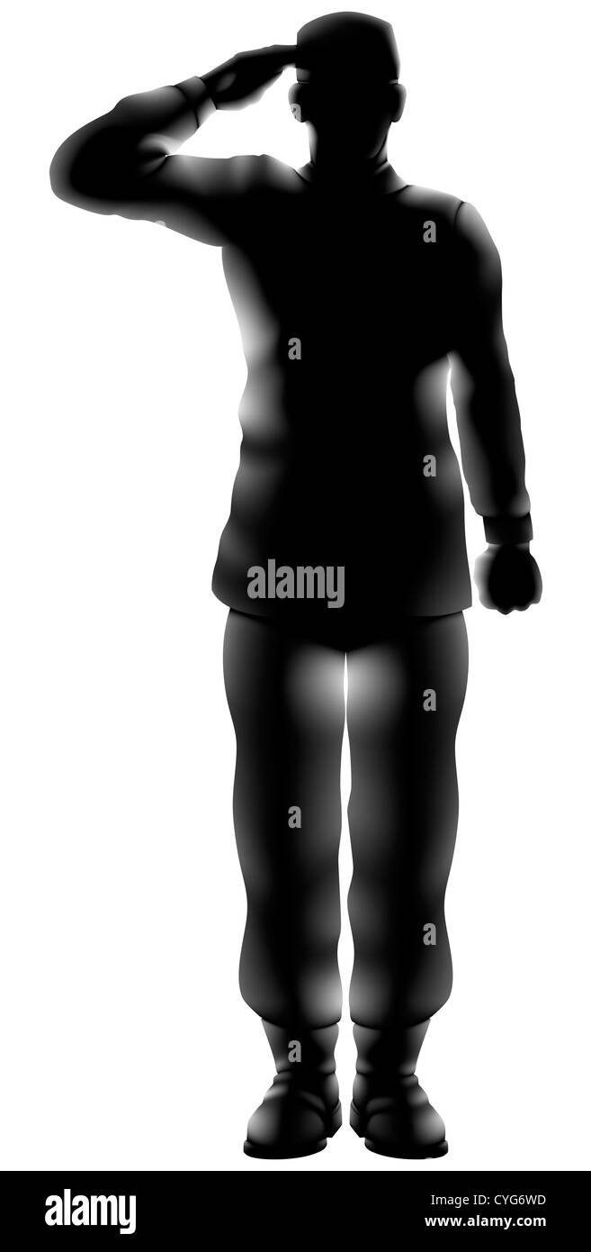 Marine Salute Silhouette