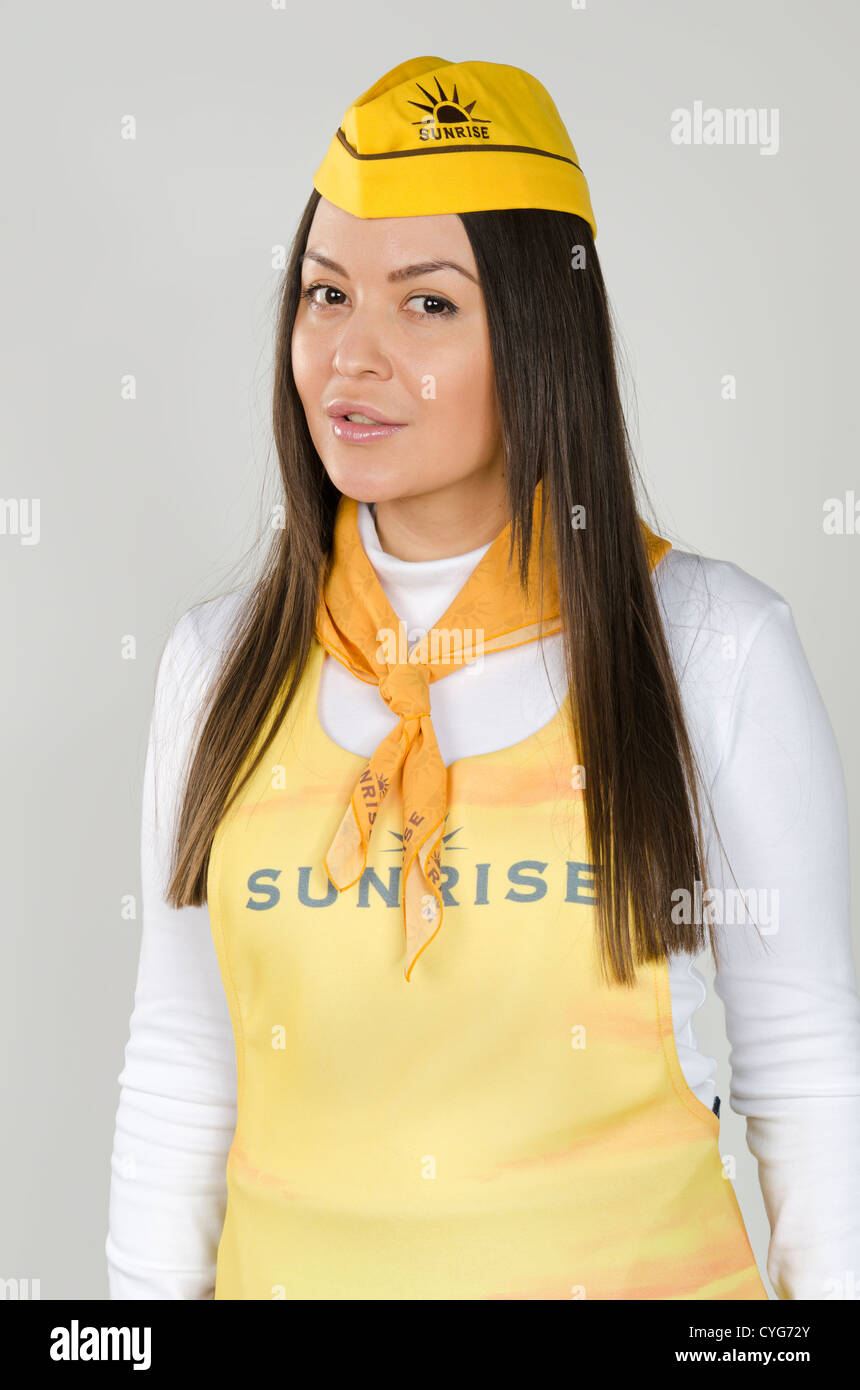 Sunrise. Promotional clothing fashion shoot in studio Stock Photo - Alamy