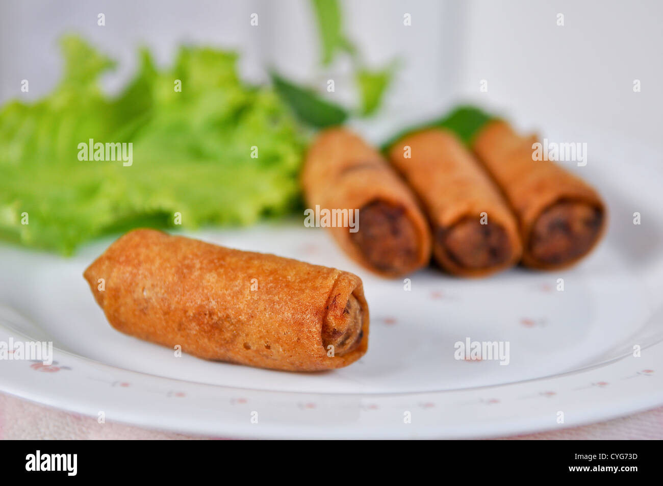 Fried spring rolls Stock Photo - Alamy