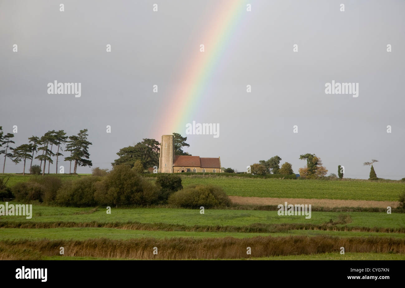 November 4th 2012 Ramsholt church, Suffolk, England has its ancient ...