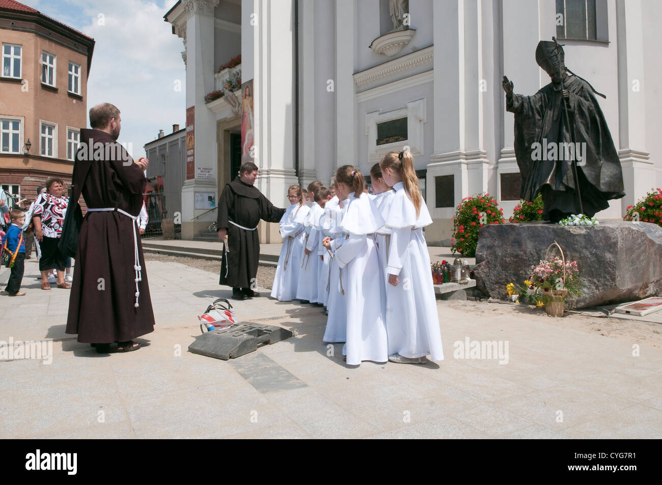 Children after First Communion at the front of parish church in ...