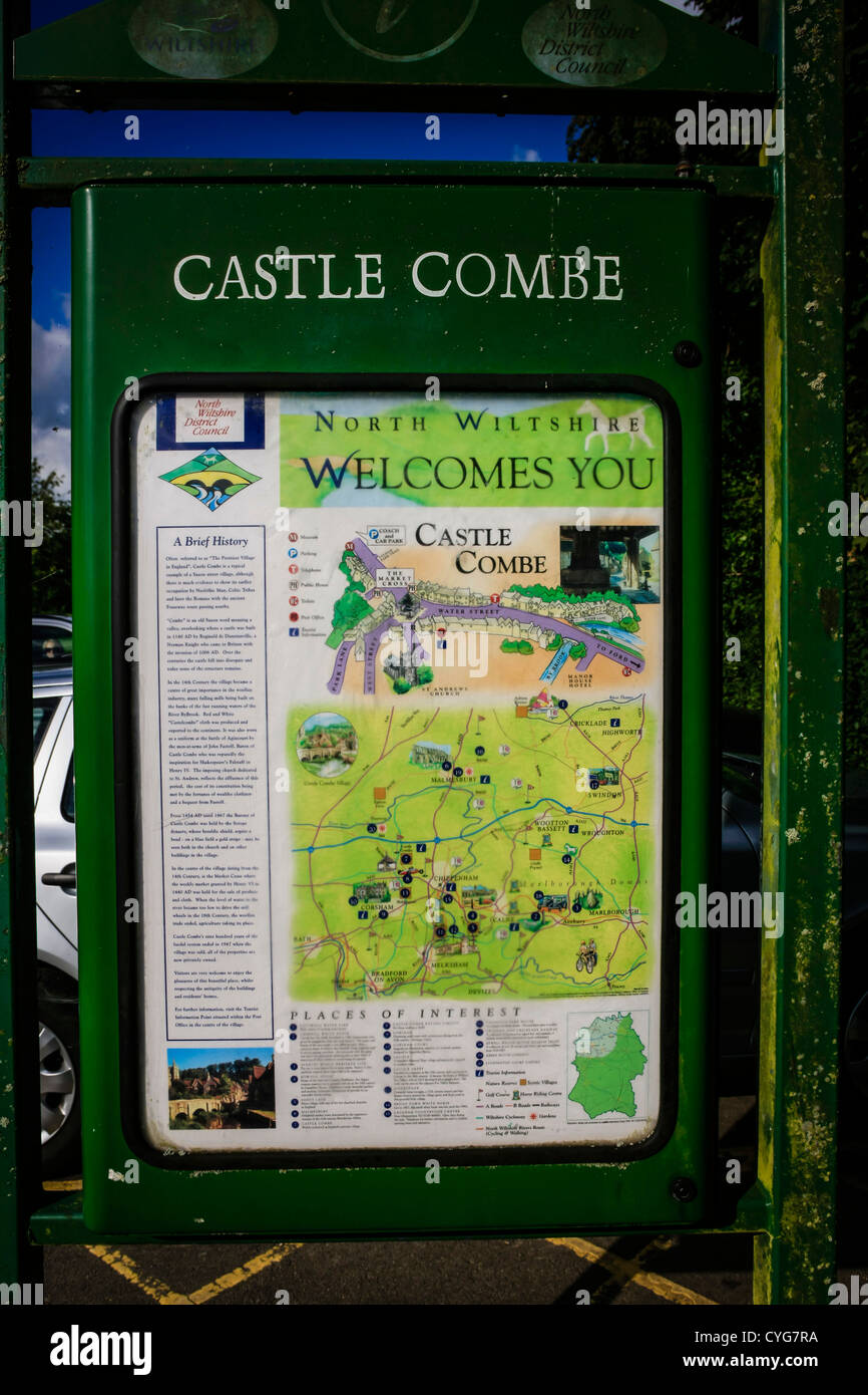Map of castle combe hi-res stock photography and images - Alamy