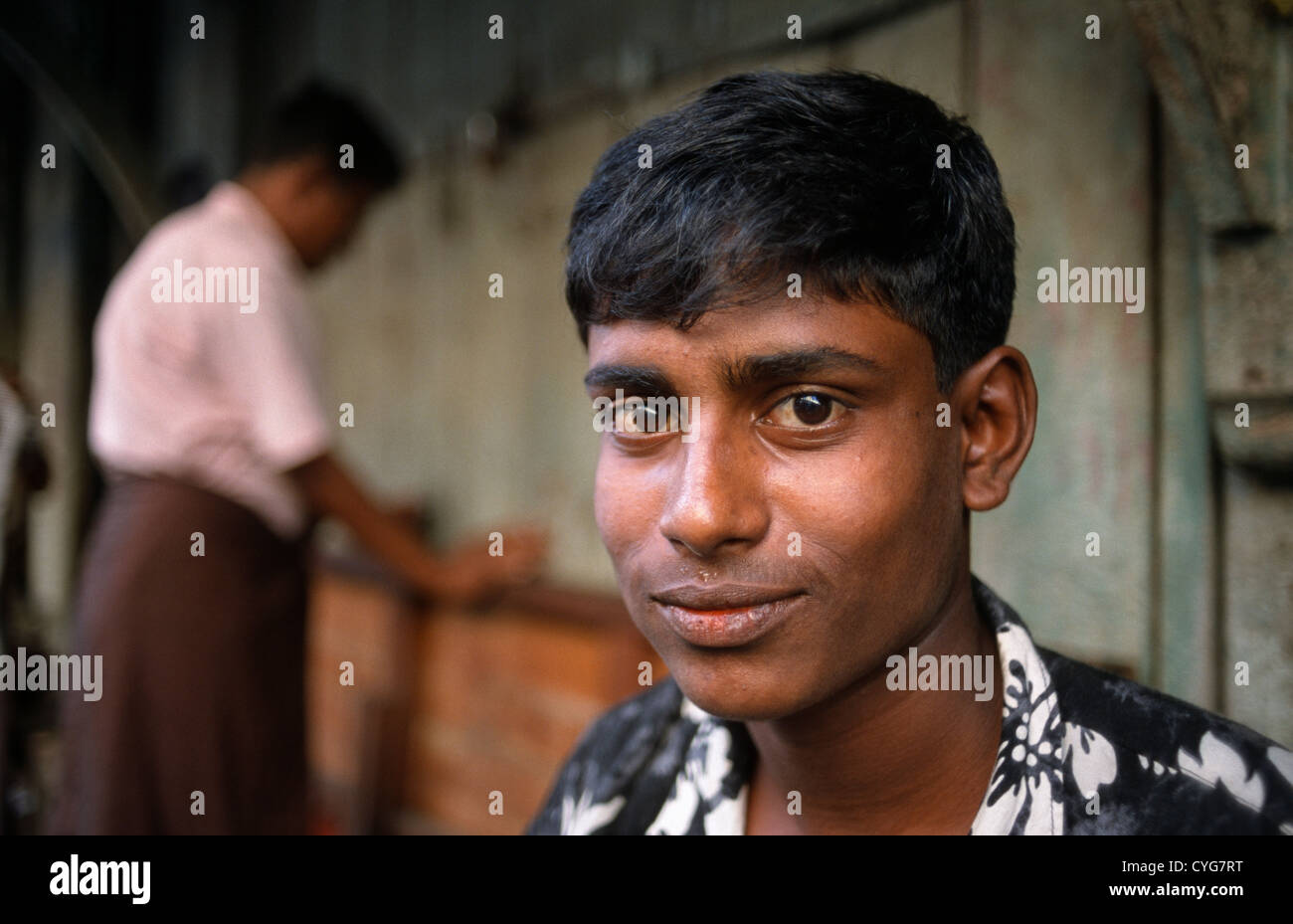 Myanmar, Burma, Yangon, Rangoon, portrait of young man Stock Photo - Alamy