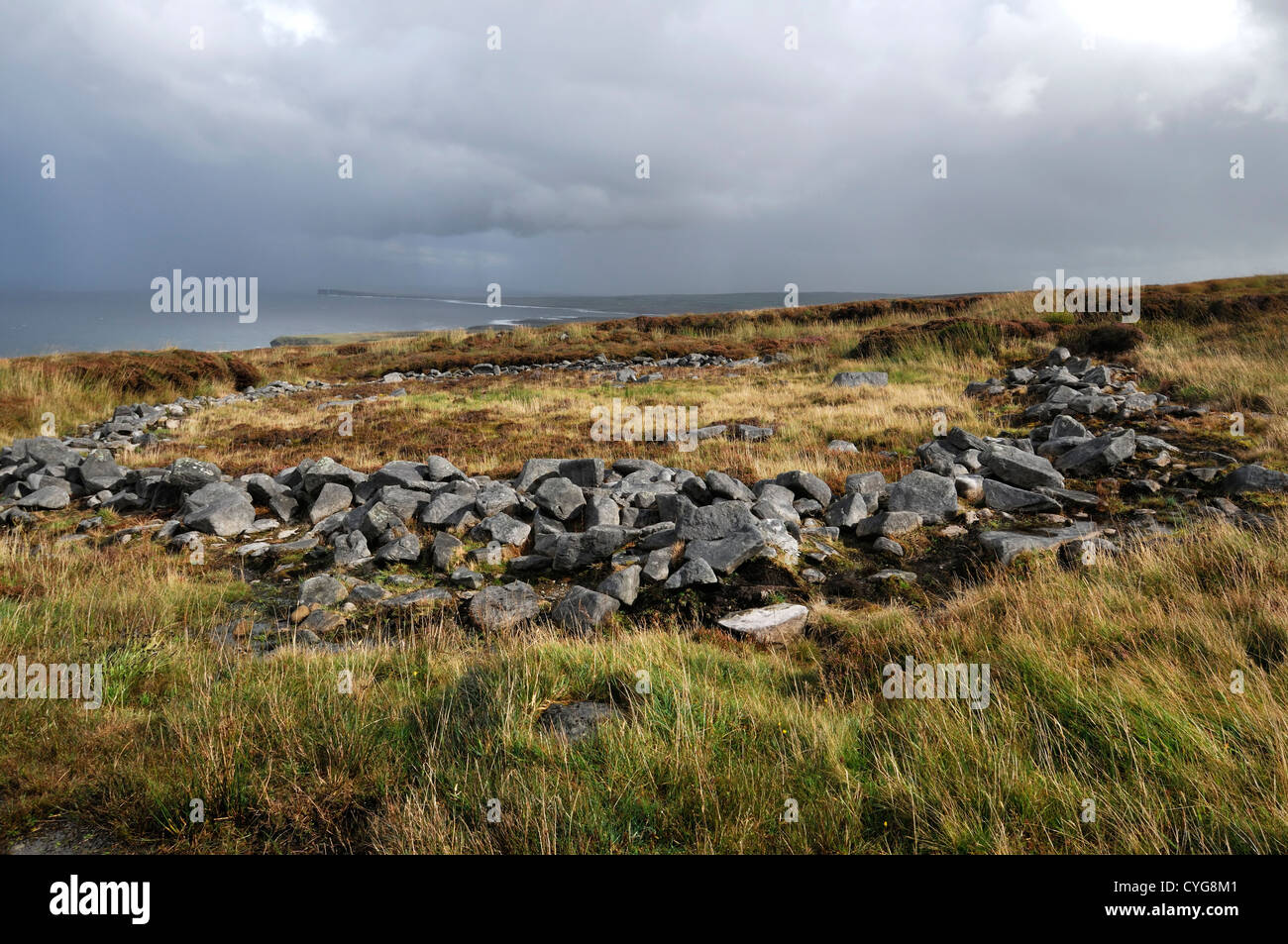 Ceide Fields neolithic site stone walls stone age monument near ...