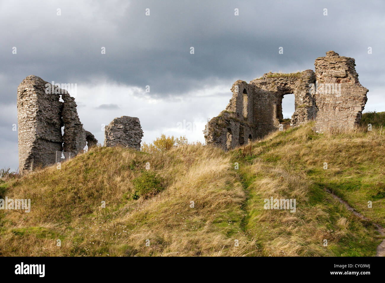 The ruins of the 11th century Clun Castle, Clun, south Shropshire ...