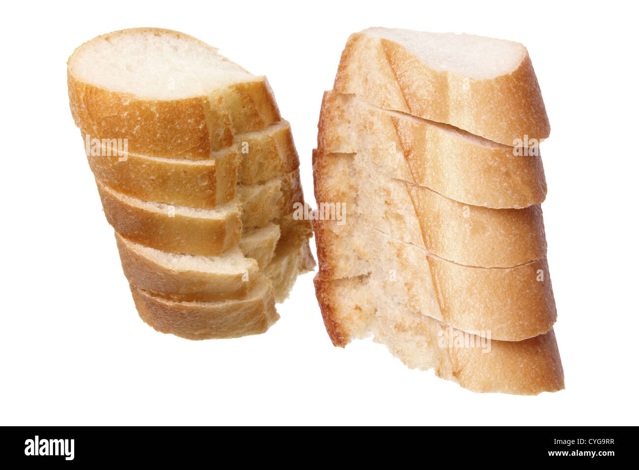 Stacks of Sliced Bread Roll Stock Photo - Alamy
