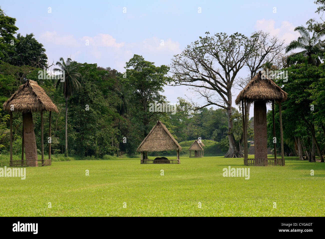 Quirigua national park in Guatemala. The ruins of Quirigua contain some ...