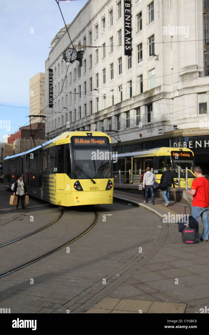 Manchester Metrolink light rail system in Greater Manchester, England ...