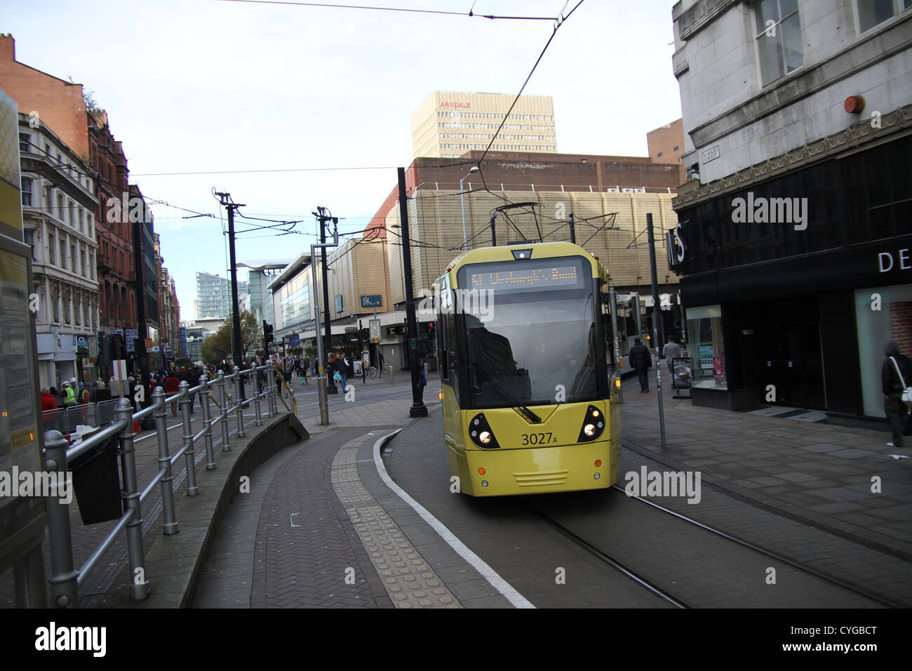 Manchester Metrolink light rail system in Greater Manchester, England ...