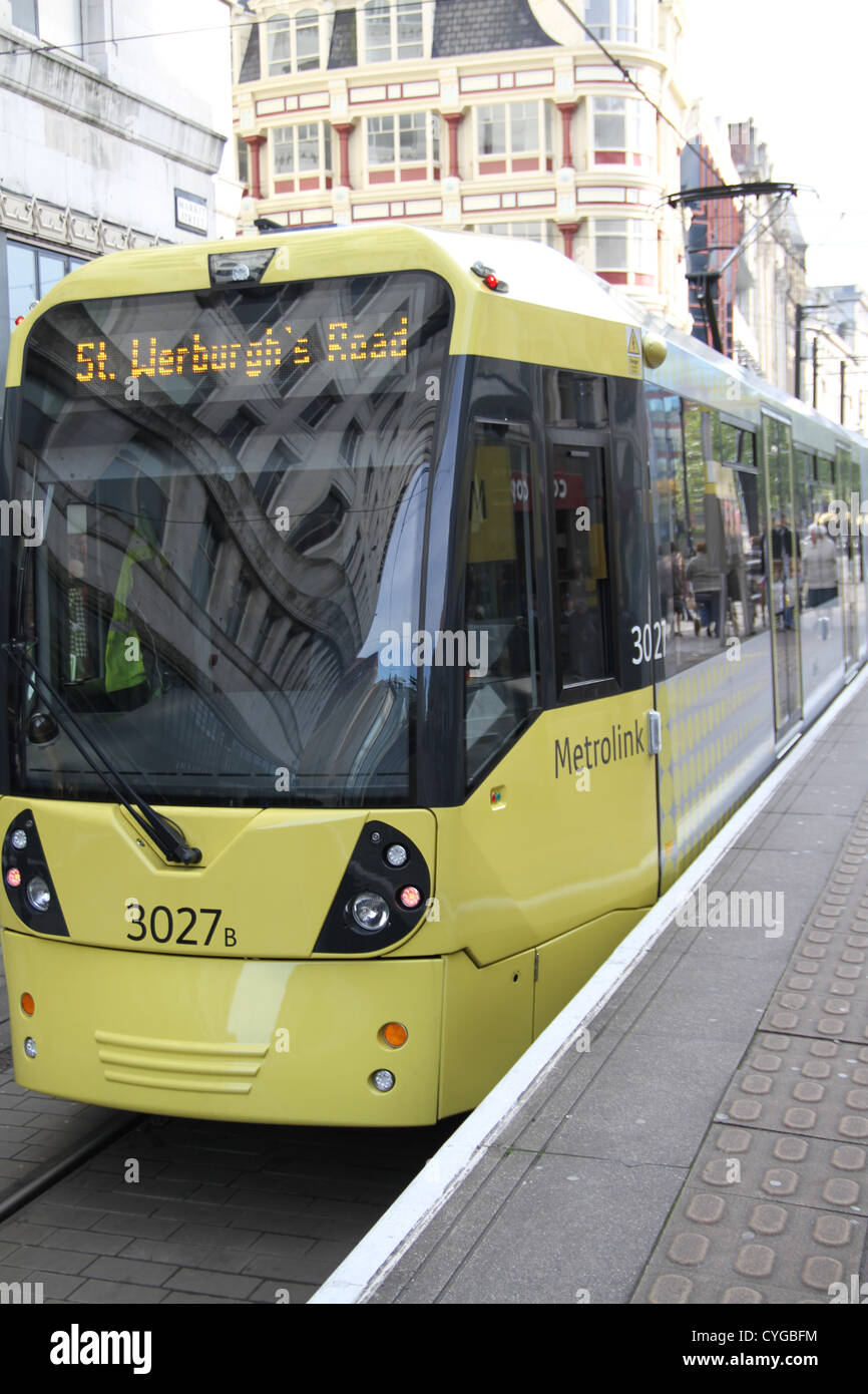 Manchester Metrolink light rail system in Greater Manchester, England ...