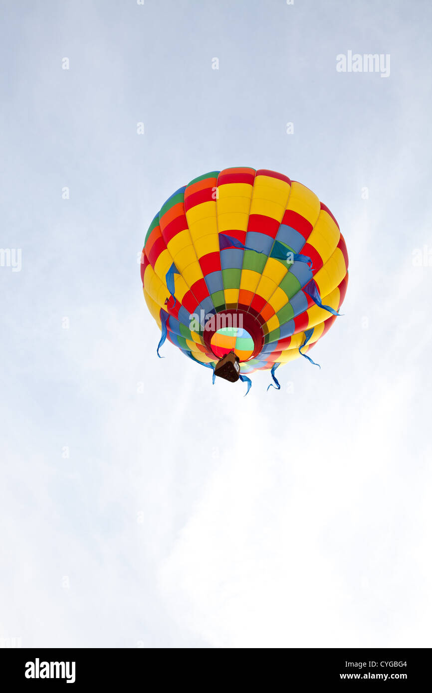 A hot air balloon against a cloudy sky. Carolina Balloon Festival ...