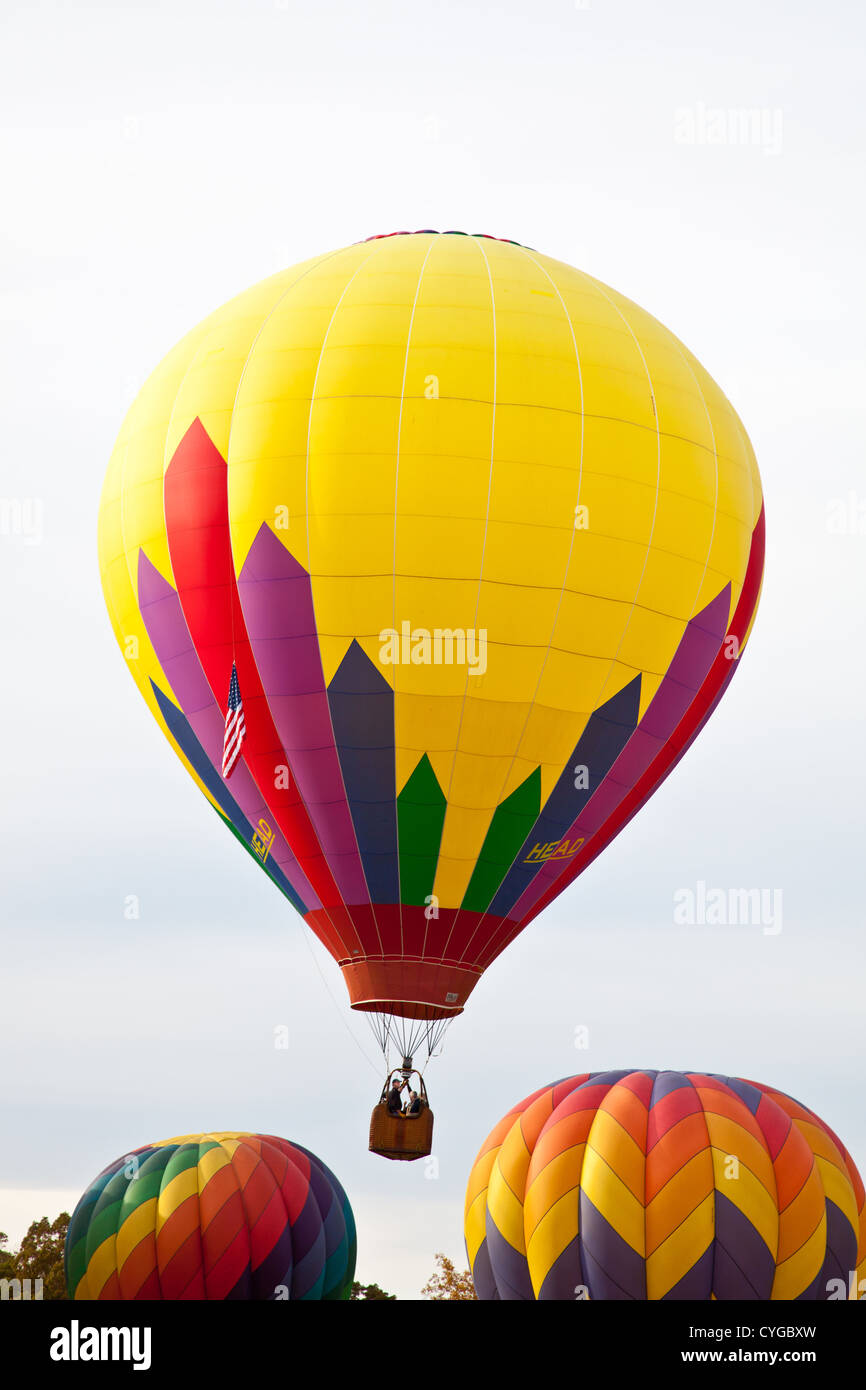 Hot air balloons fill the sky during the Carolina Balloon Festival ...