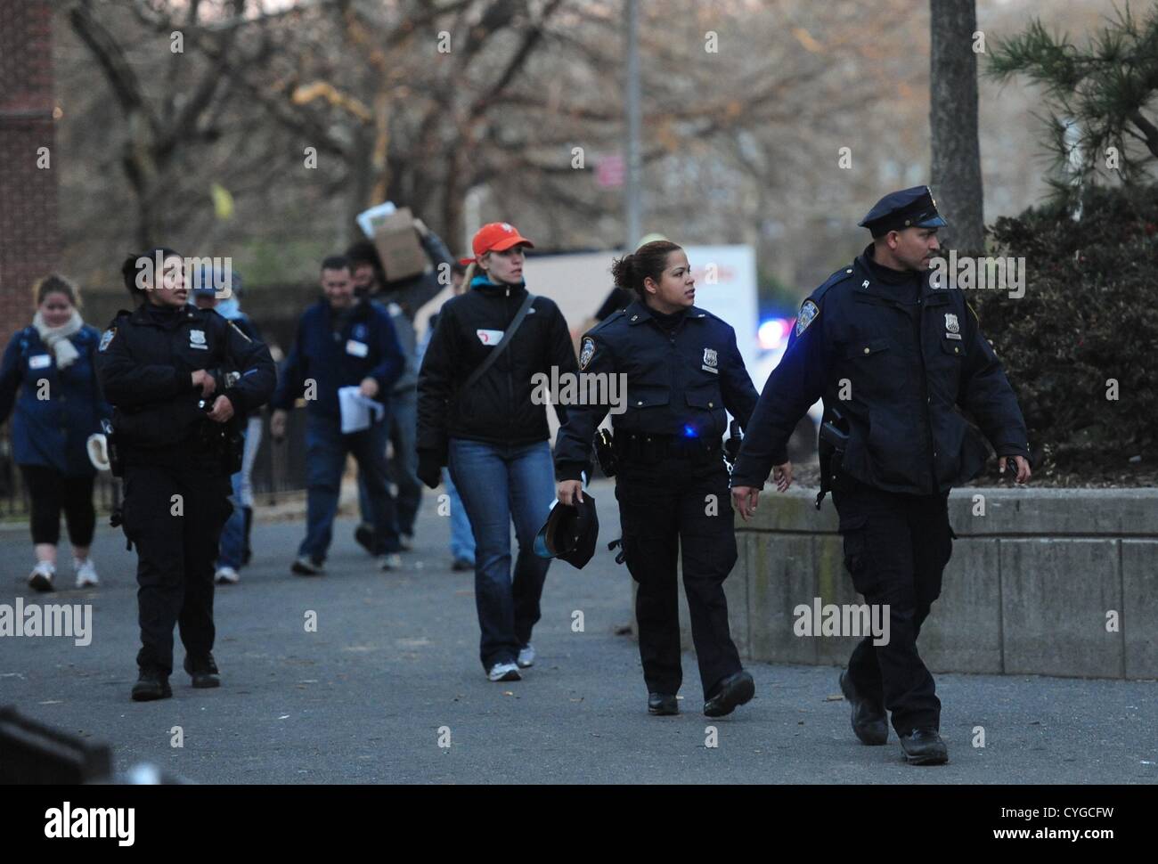 Nov. 4, 2012 - Queens, New York, U.S. - Police on patrol as NYCHA ...