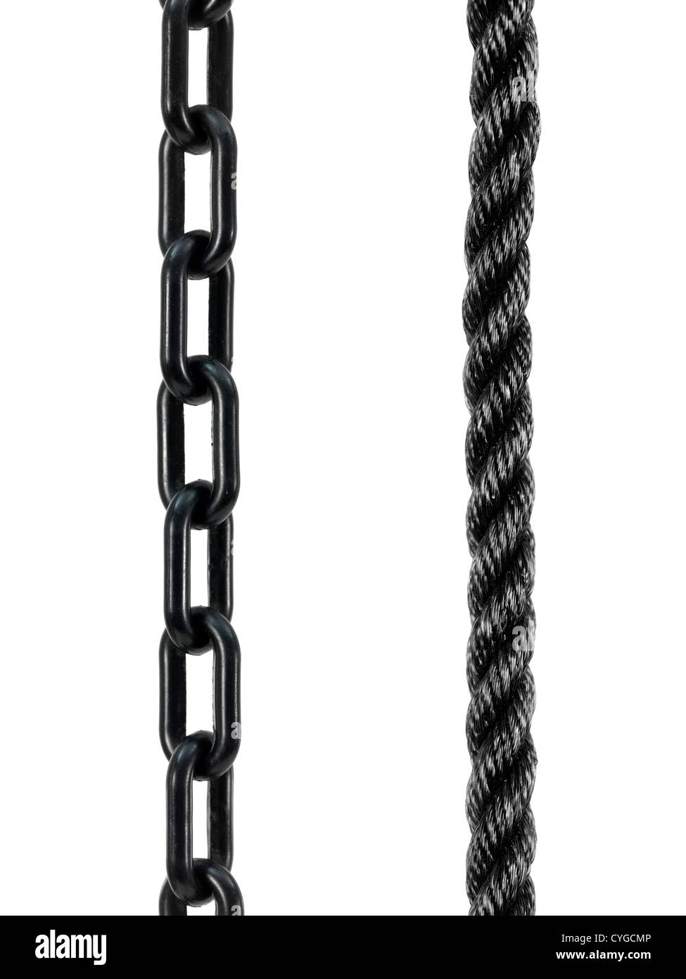 A metal chain isolated against a white background Stock Photo - Alamy