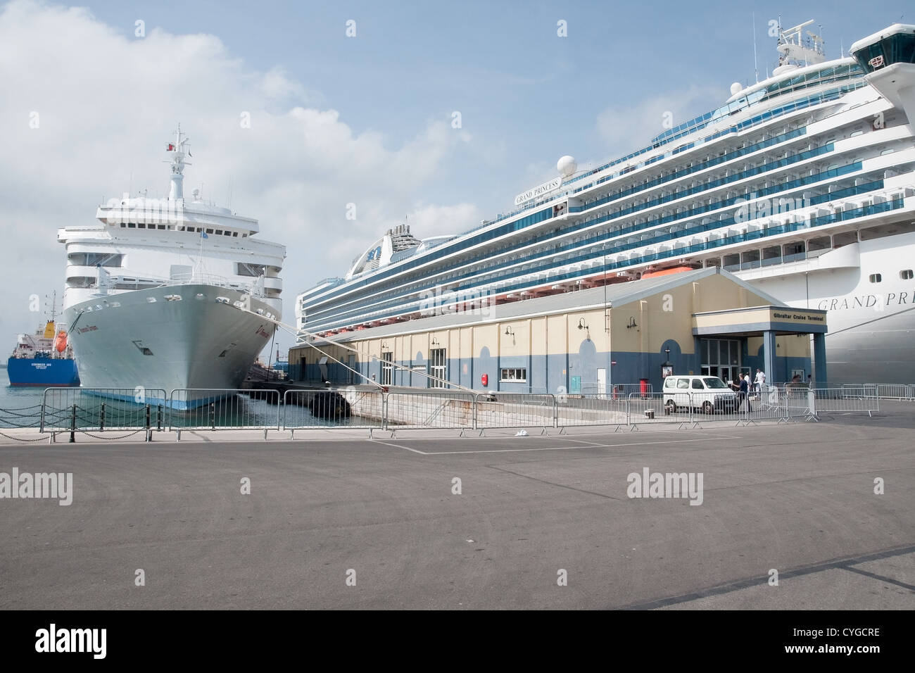 The cruise terminal at Gibraltar with the cruise liners Thomson Dream ...