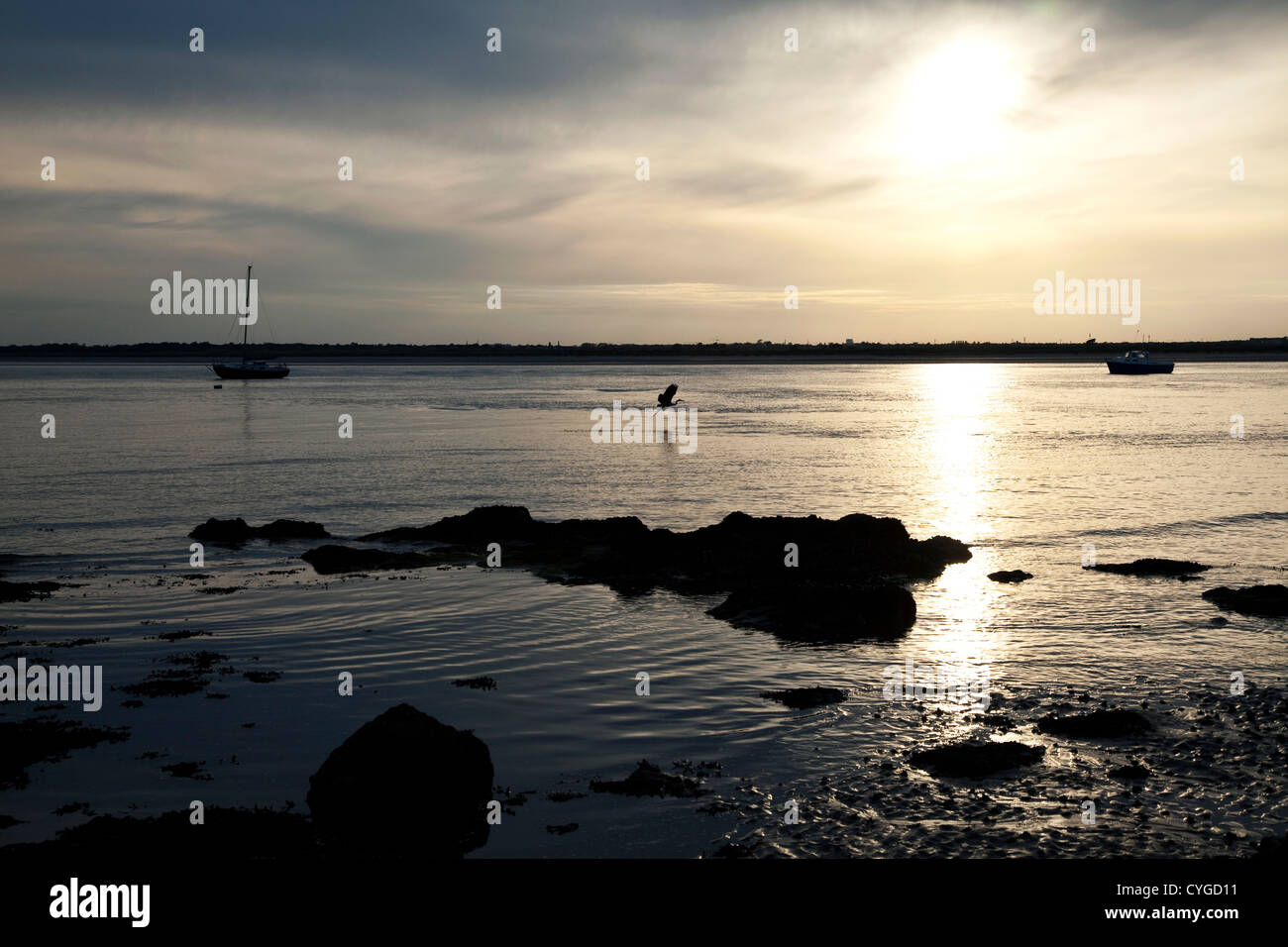 Sunset Reflections with Beautiful Colours on Sutton Beach, Dublin 13 ...