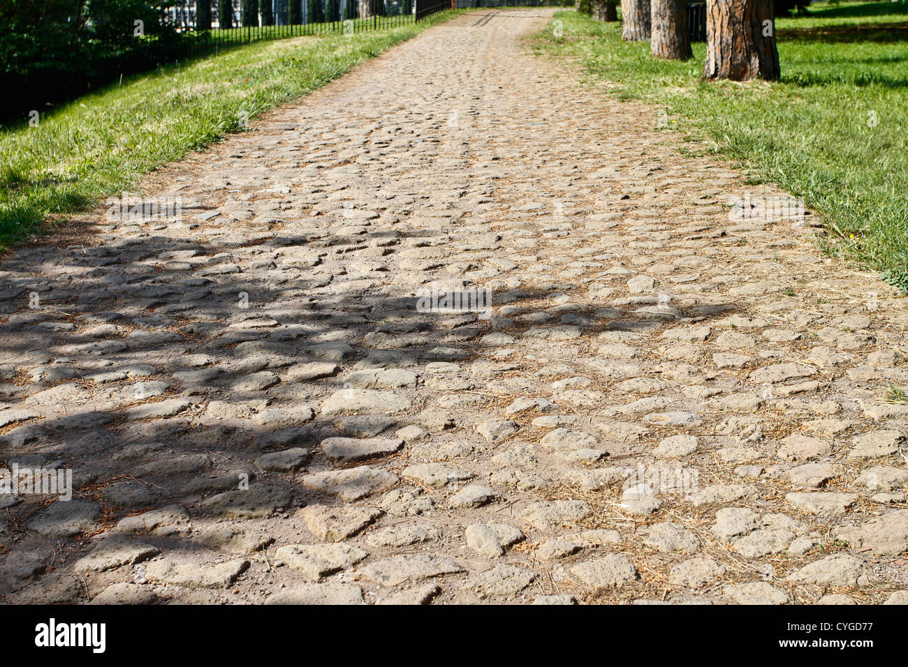 Ancient roman road cobblestones hi-res stock photography and images - Alamy