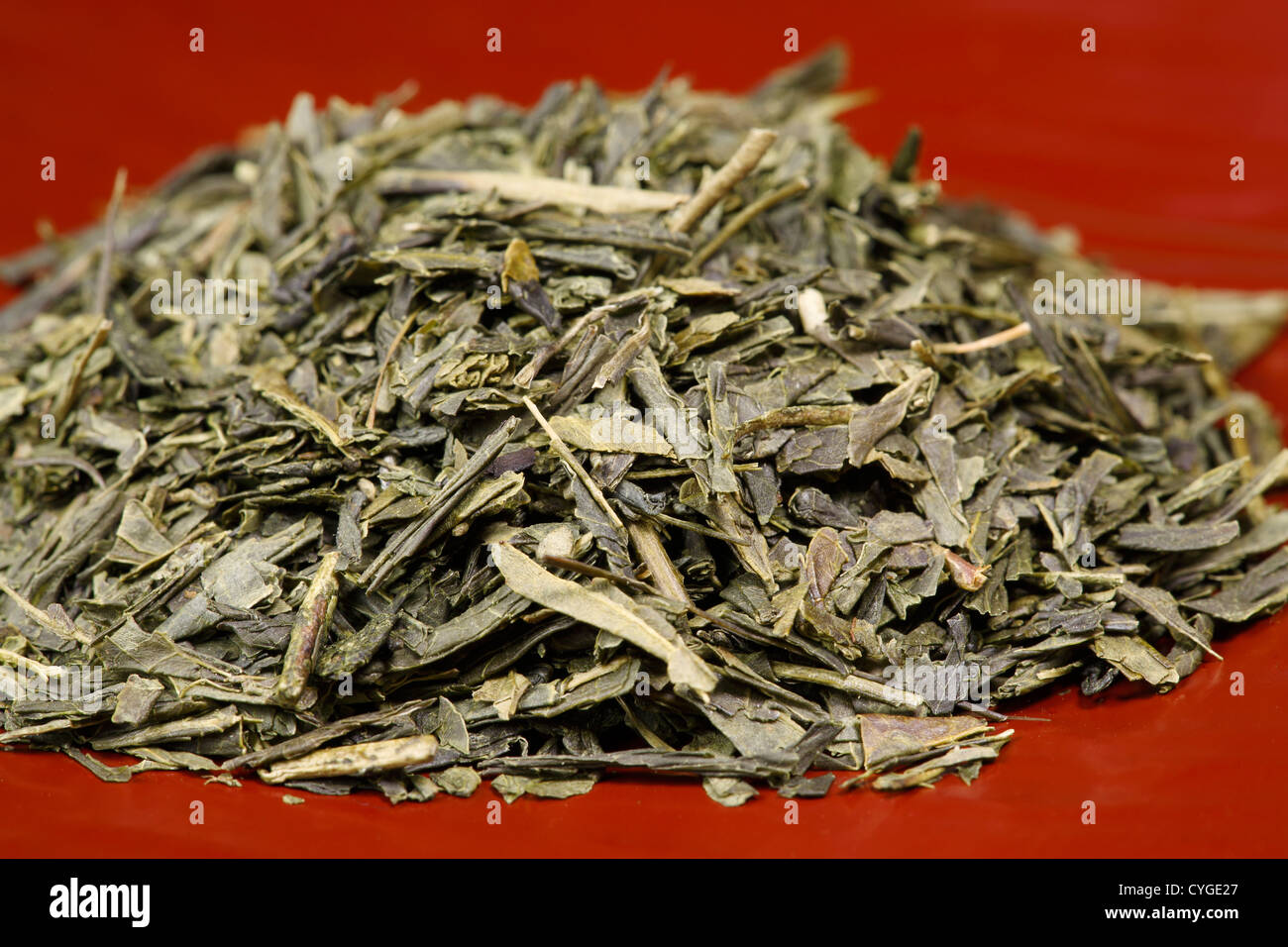 Green tea leaves hi-res stock photography and images - Alamy