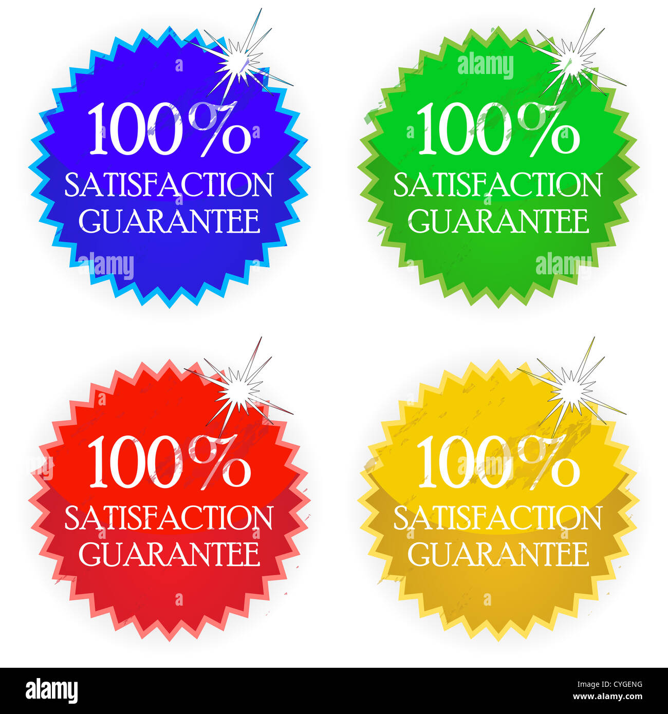 satisfaction tags against white background, abstract vector art ...