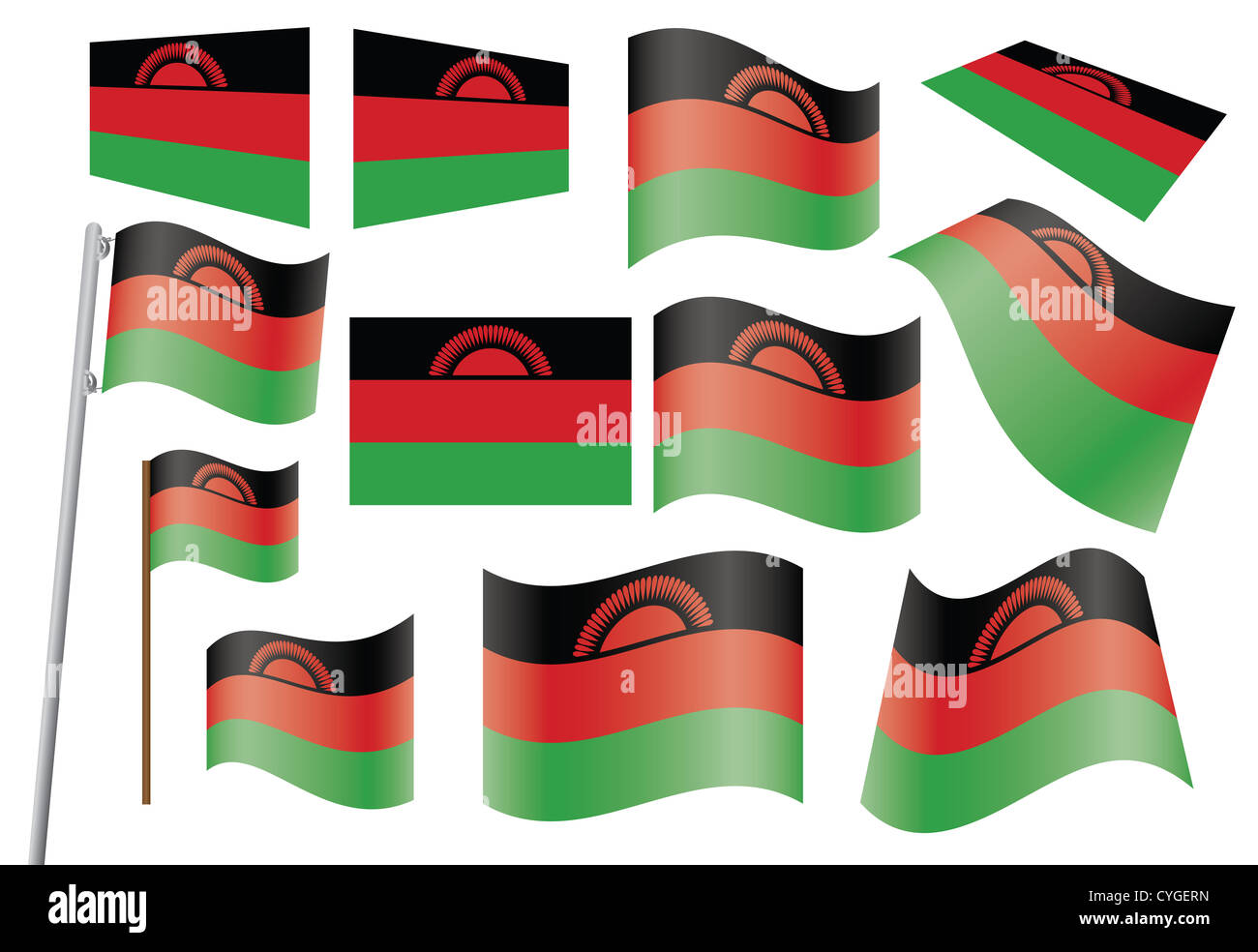 Malawi flags hi-res stock photography and images - Alamy