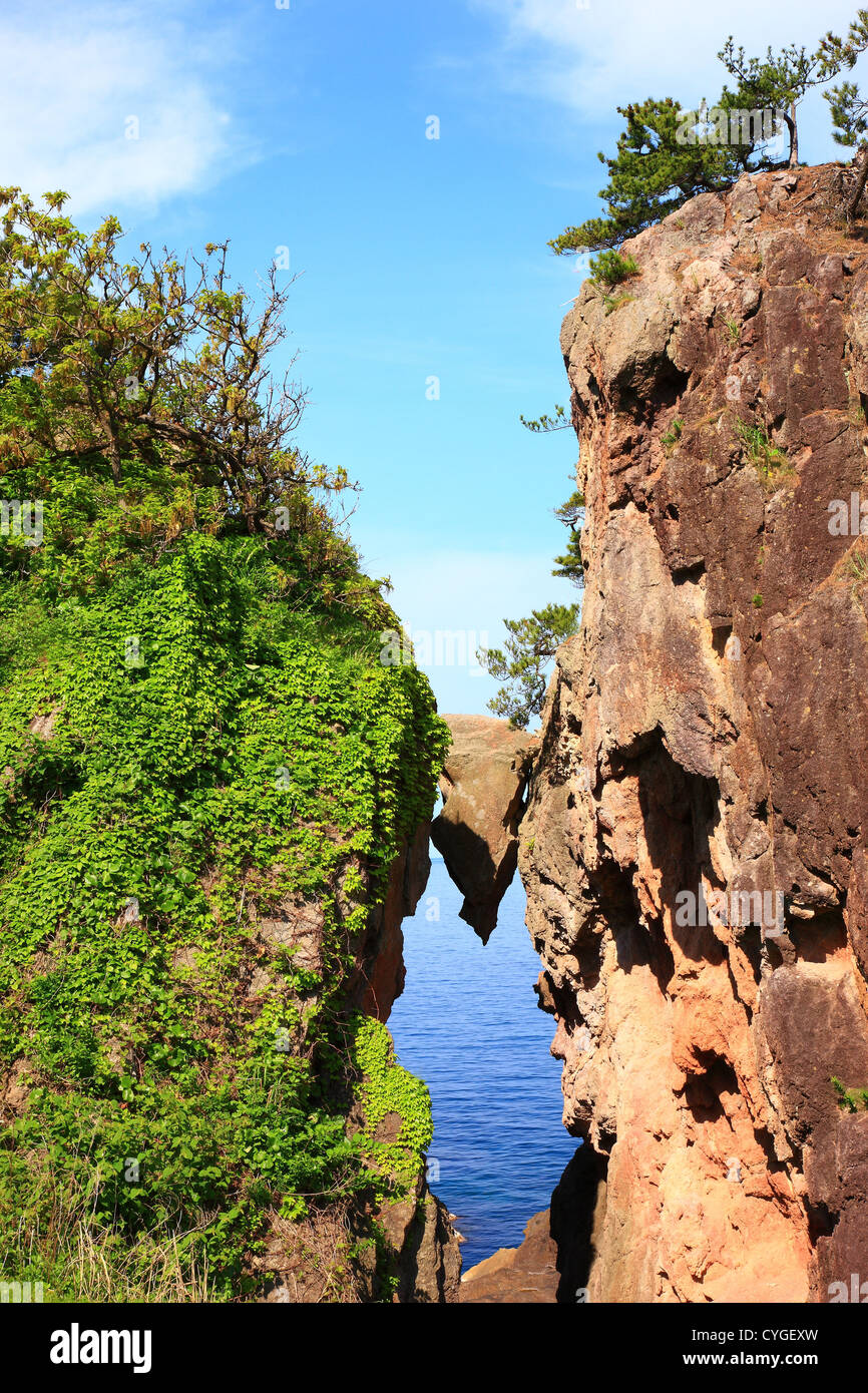 Rock formation in Niigata, Japan Stock Photo - Alamy