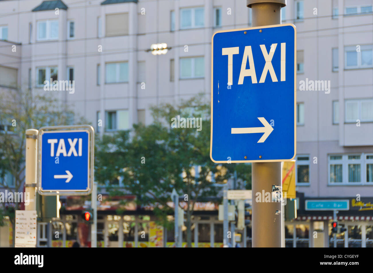 Two Taxi Signs High Resolution Stock Photography and Images - Alamy