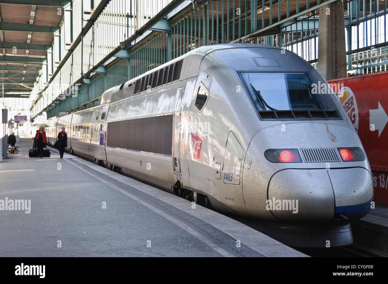 TGV, Train à Grande Vitesse, two female attendants, SNCF Voyages ...