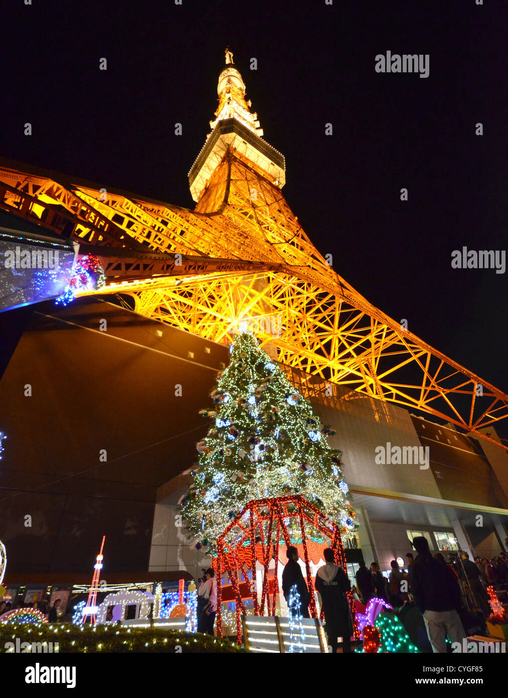 November 3, 2012, Tokyo, Japan - A 15-meter-tall Christmas tree is ...