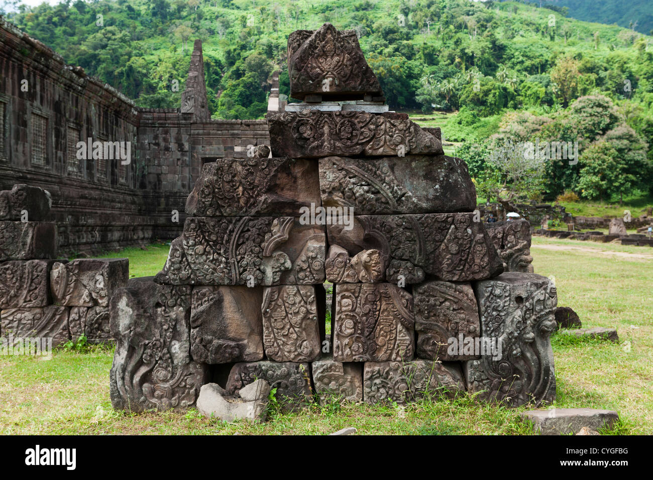 Wat Phou, which means "temple mountain" in Lao, is a ruined Khmer ...