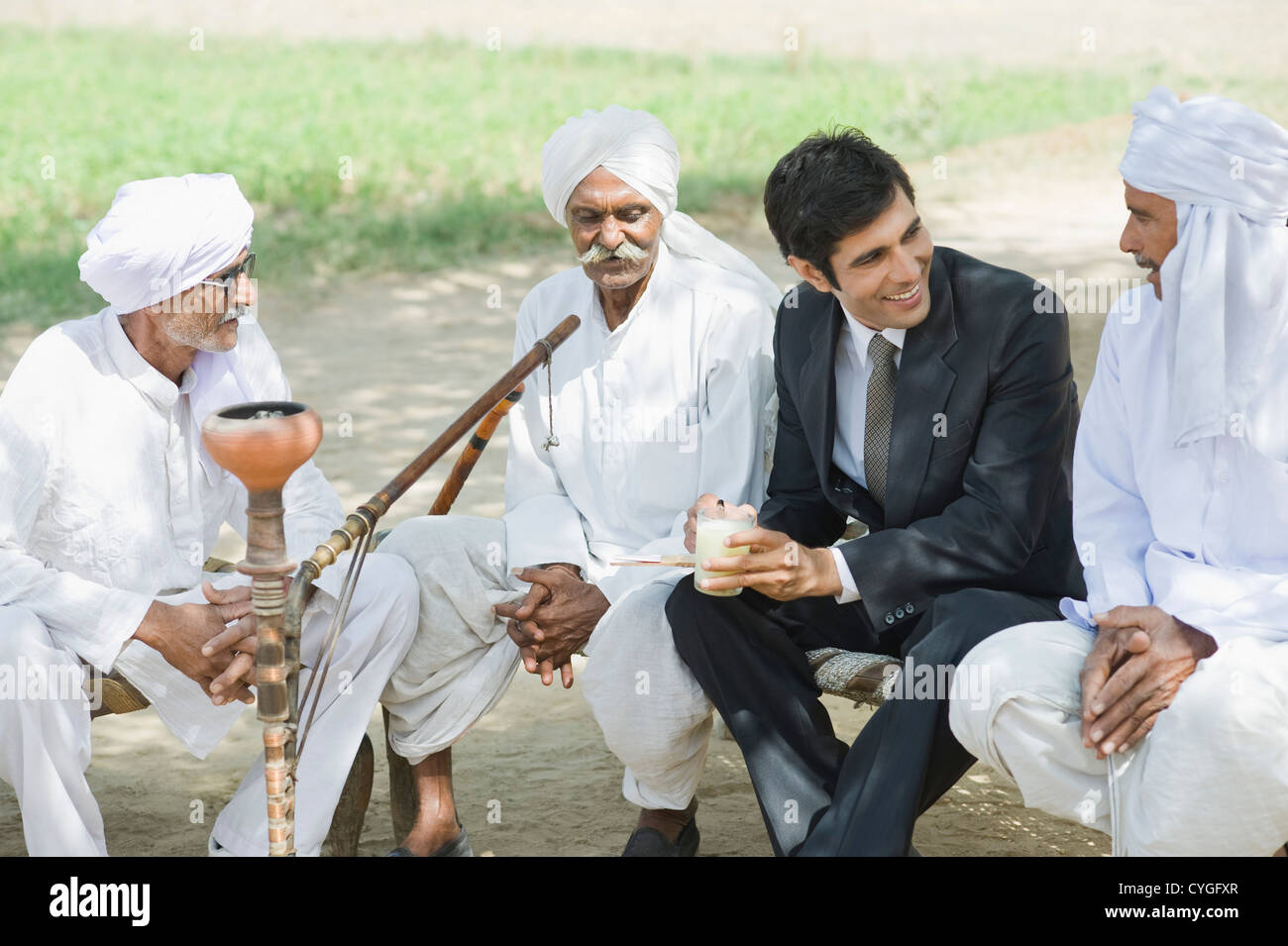 Front view three young farmers hi-res stock photography and images - Alamy