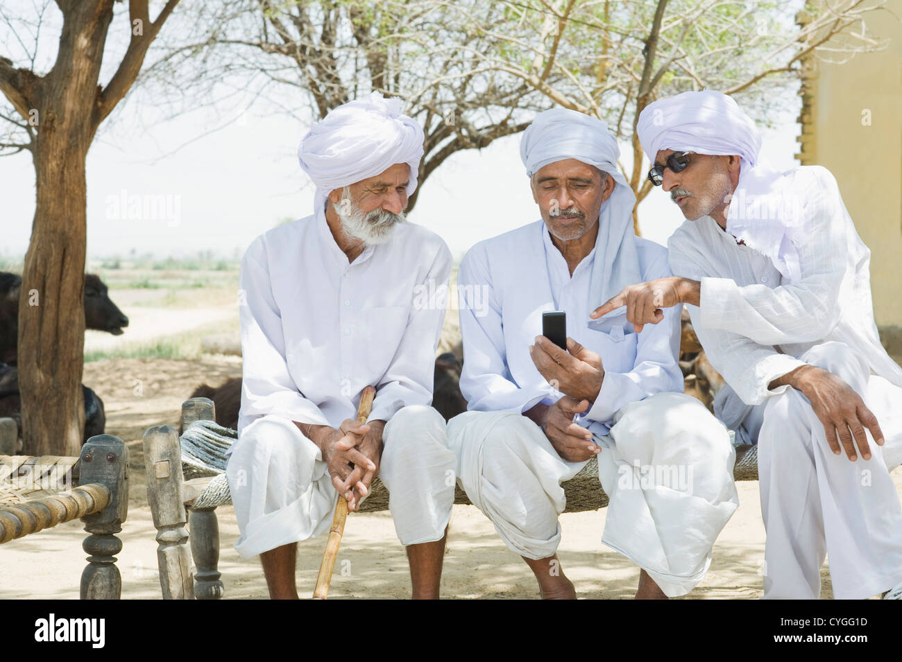 Farmer messaging on mobile hi-res stock photography and images - Alamy