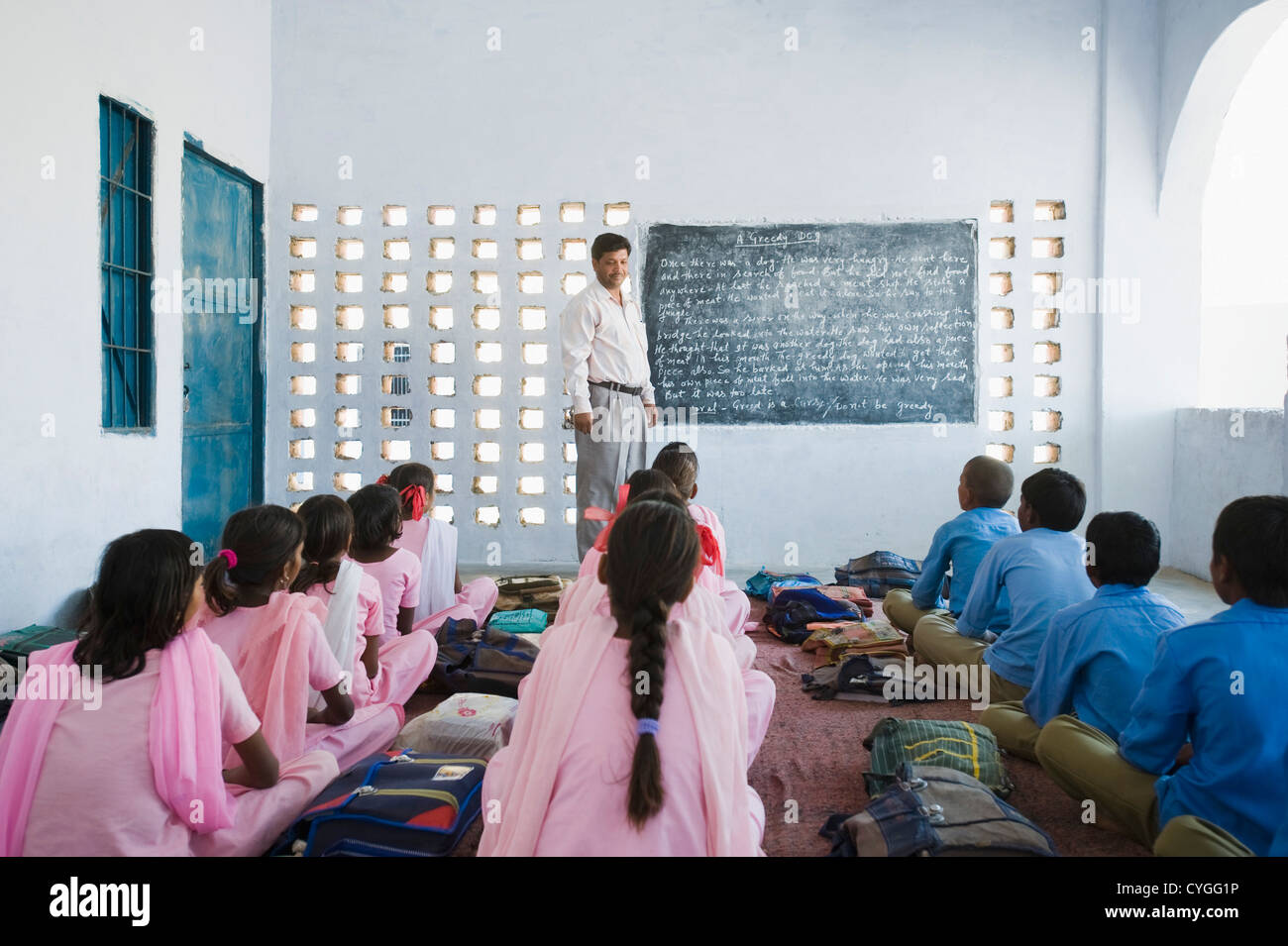 Classroom scene in a rural school Stock Photo - Alamy