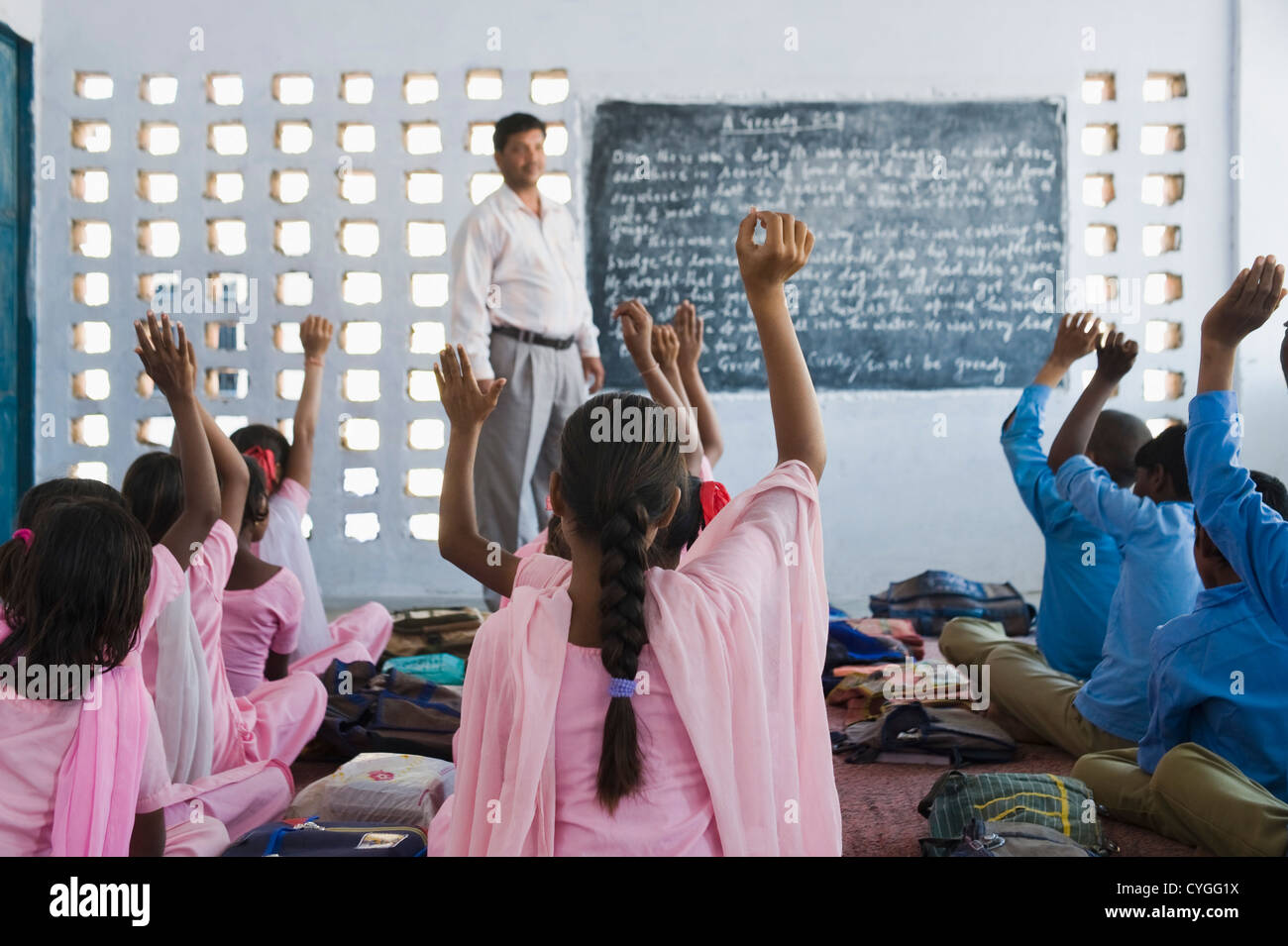 Classroom scene in a rural school Stock Photo - Alamy