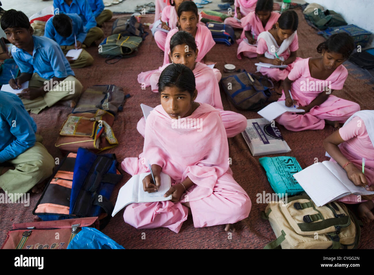 Classroom scene in a rural school Stock Photo - Alamy