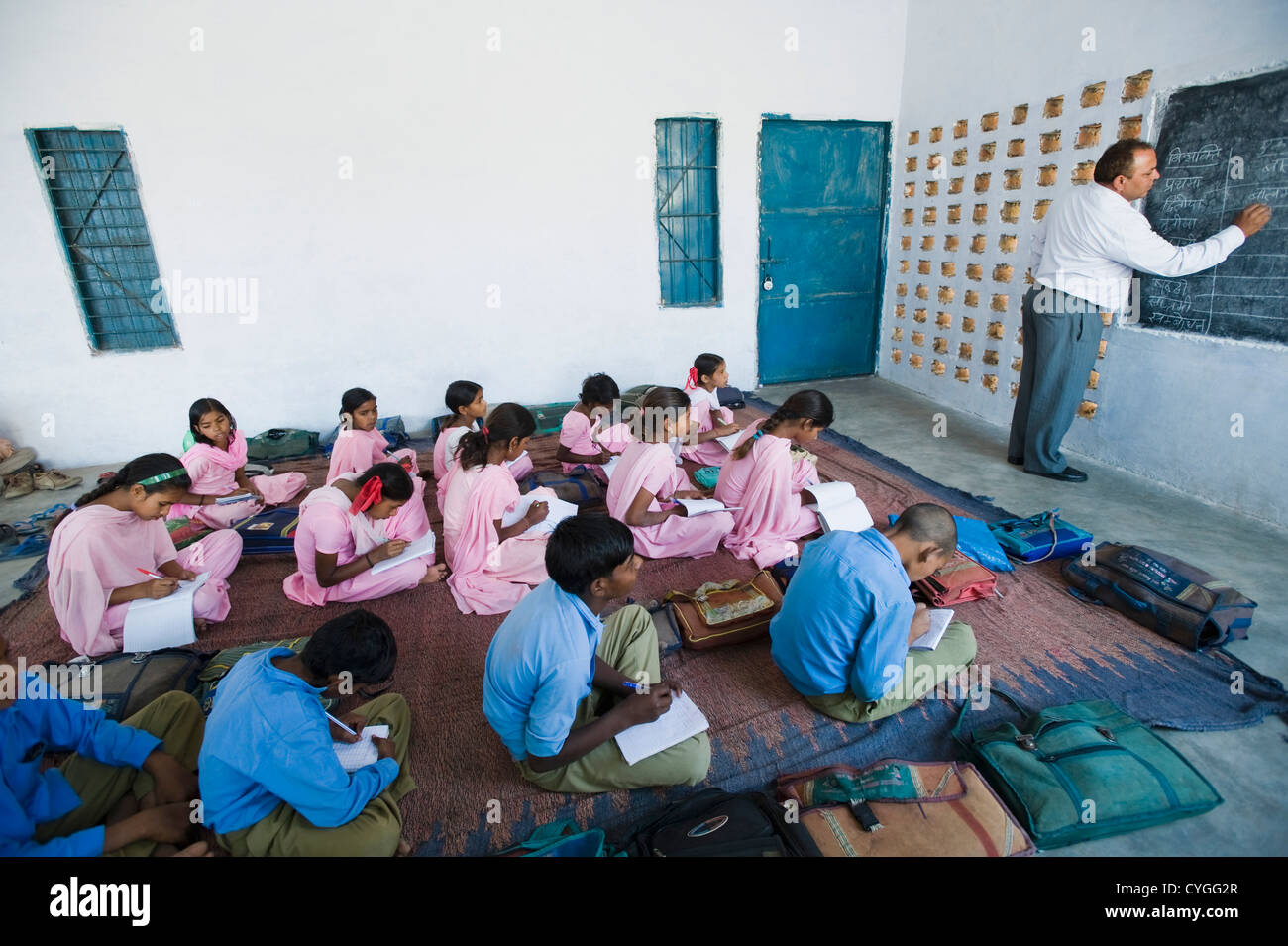Classroom scene in a rural school Stock Photo - Alamy