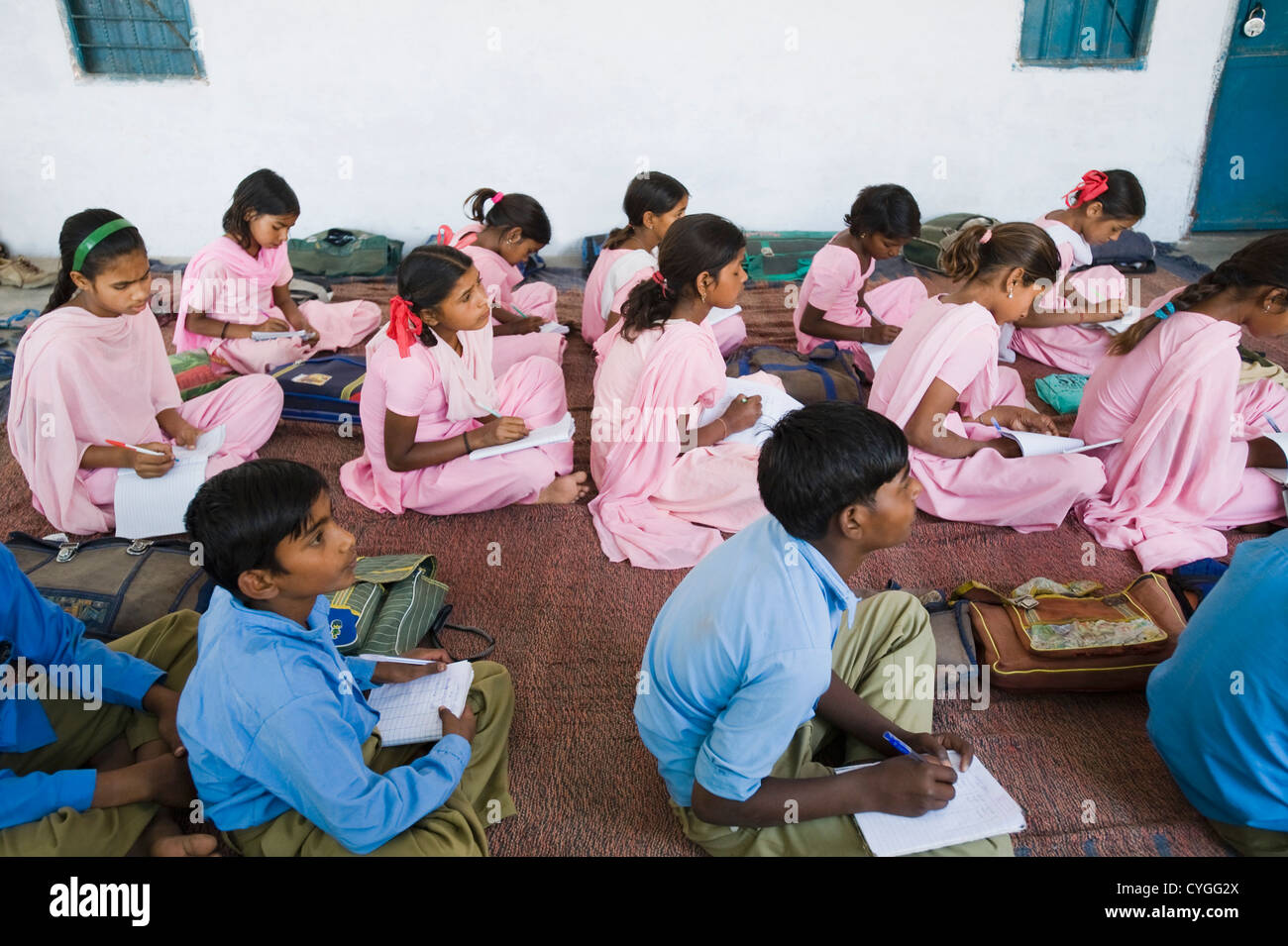 Classroom scene in a rural school Stock Photo - Alamy