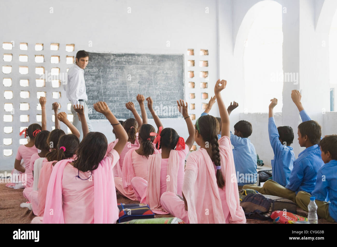 Classroom scene in a rural school Stock Photo - Alamy