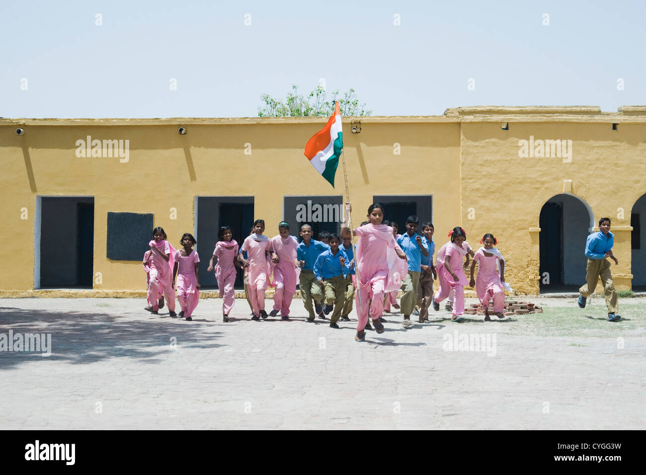 Students celebrating independence day in a school Stock Photo - Alamy