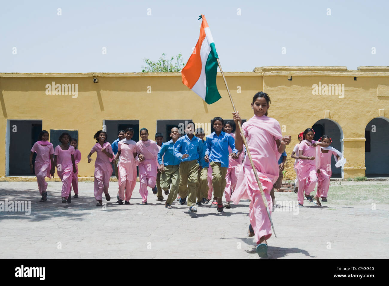 Students celebrating independence day in a school Stock Photo - Alamy