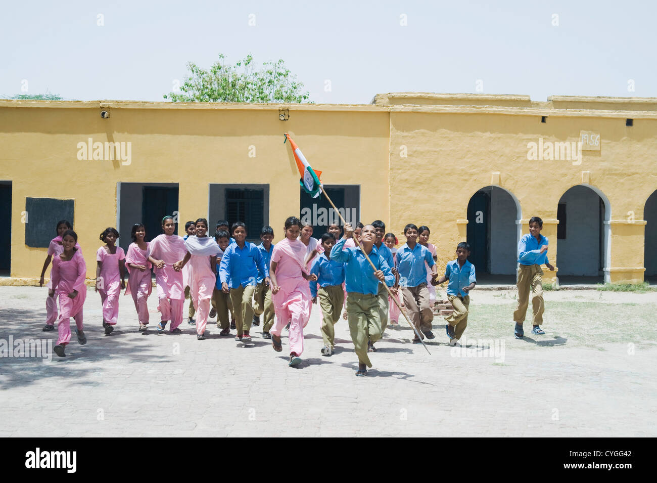 Students celebrating independence day in a school Stock Photo - Alamy