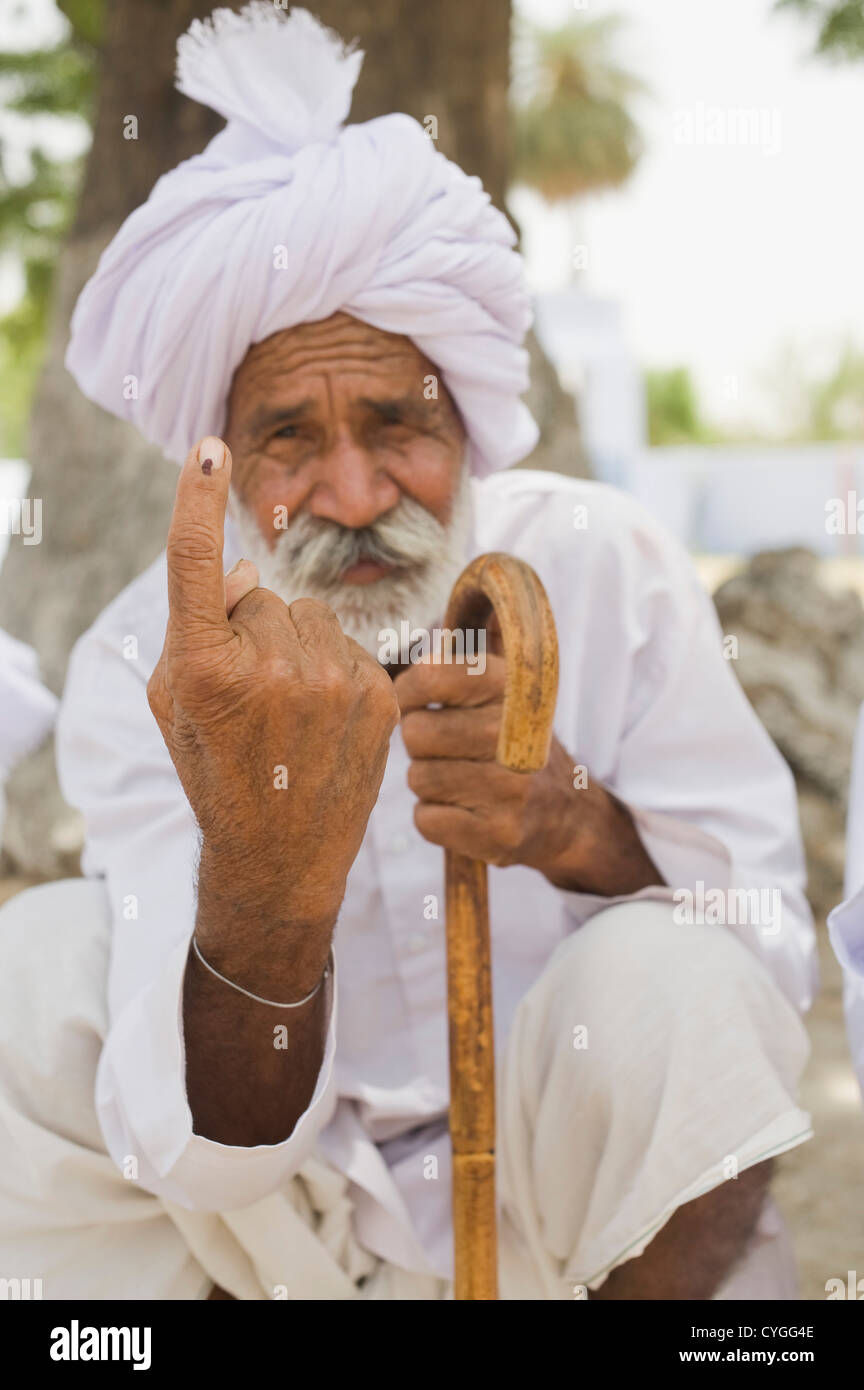 Voting mark on index finger hi-res stock photography and images - Alamy